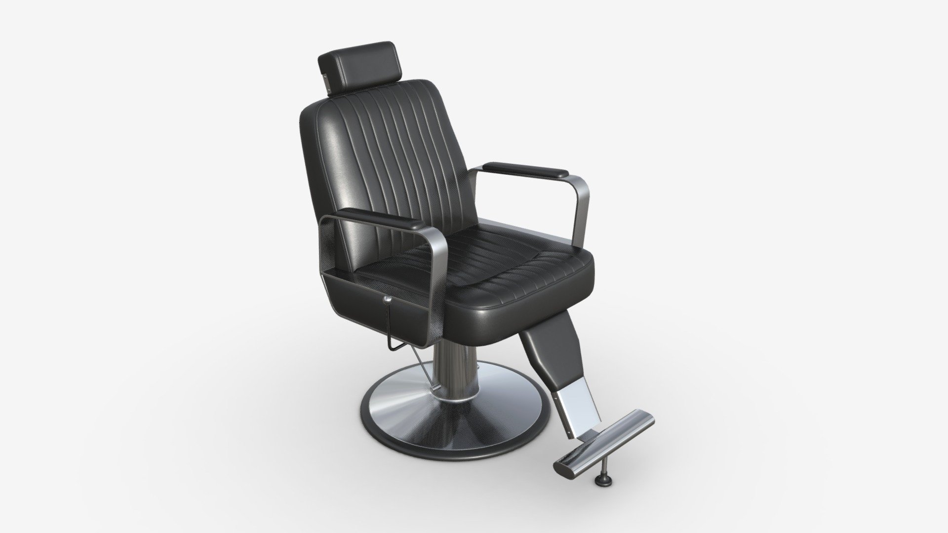Barber Chair for Barbershop Salon Leather - Buy Royalty Free 3D model ...