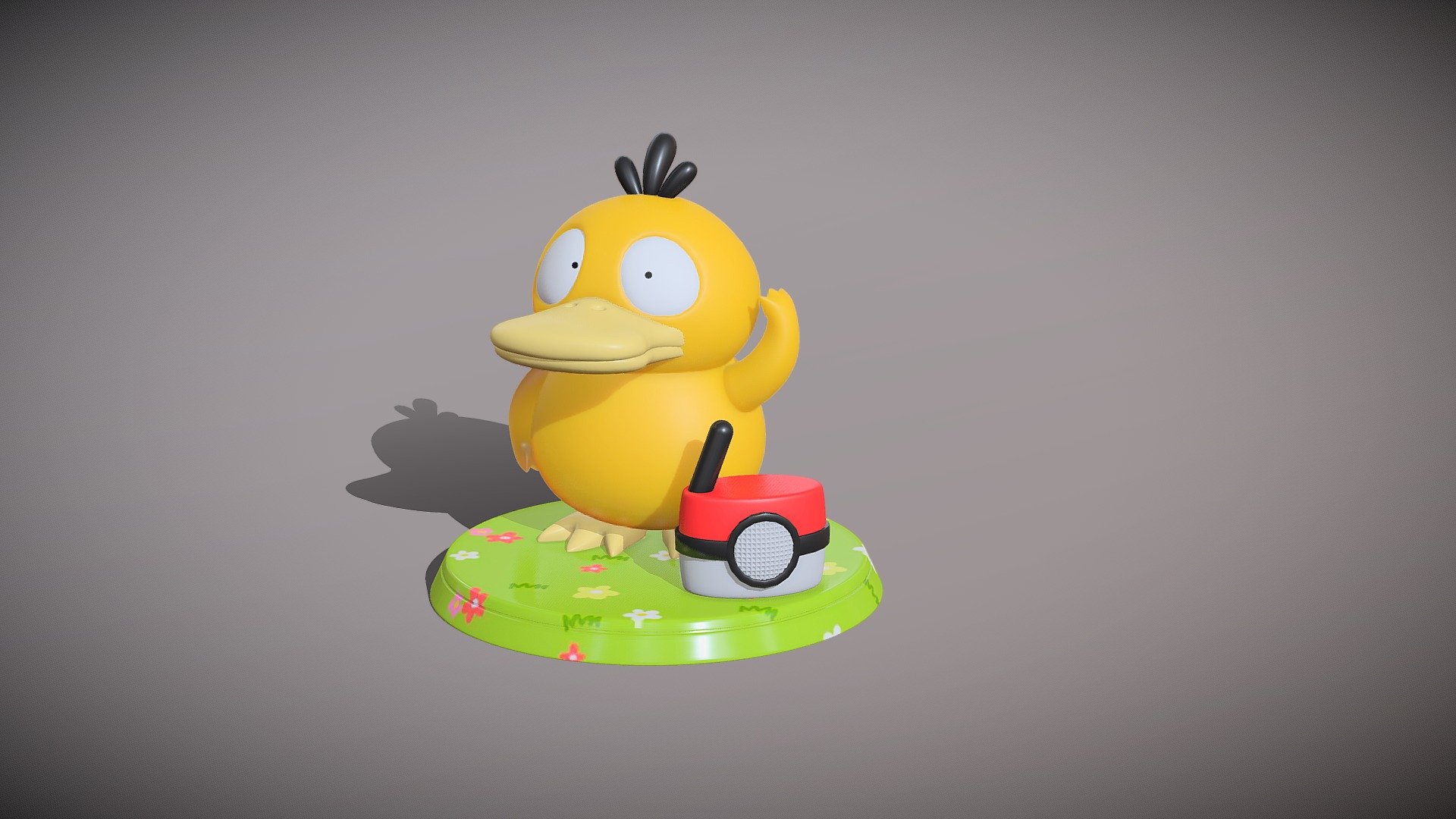 可达鸭跳舞 Psyduck dance - 3D model by 超人兔 (@dirt2009) [f53dcc6] - Sketchfab