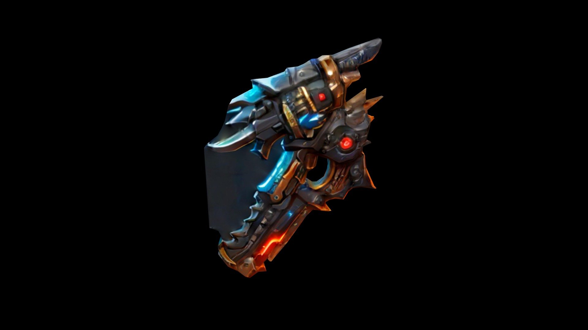 An impressive futuristic alien gun, featuring ro - Download Free 3D ...