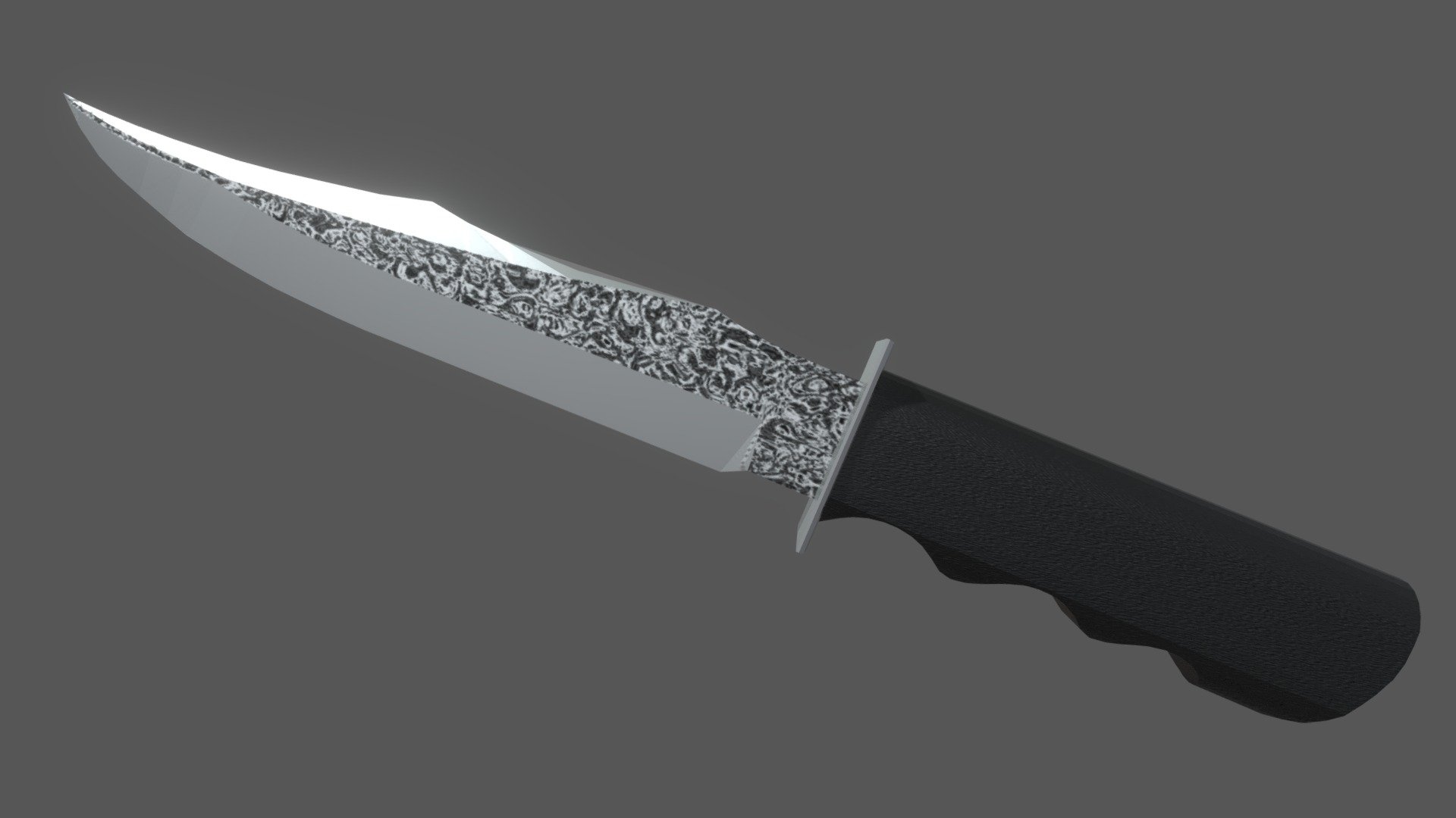 Damascus Combat Knife-Low Ploy - Download Free 3D model by Rulesmash ...