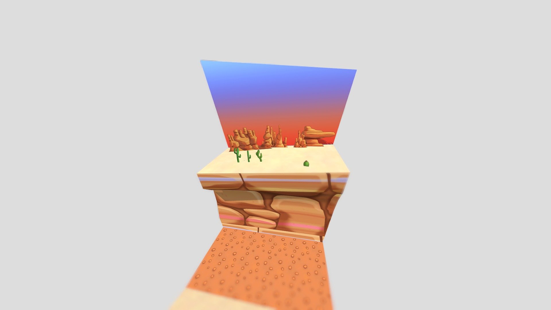 Cartoon Badlands Diorama - 3D model by BradyFrancisco [f54fbdc] - Sketchfab