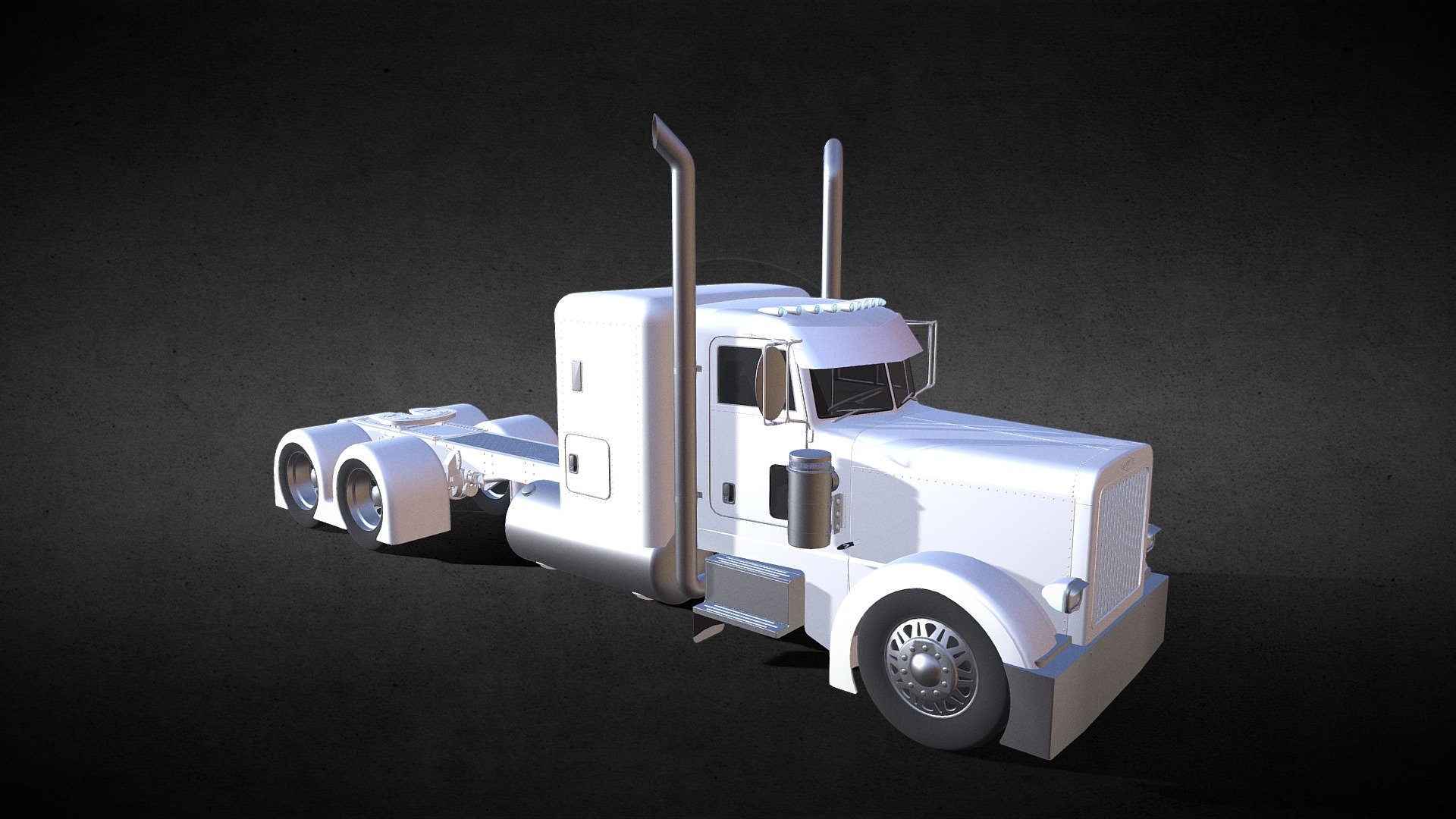 Peterbilt 388 Custom (Snow White) - 3D model by bansheewoj [f55085b] - Sketchfab