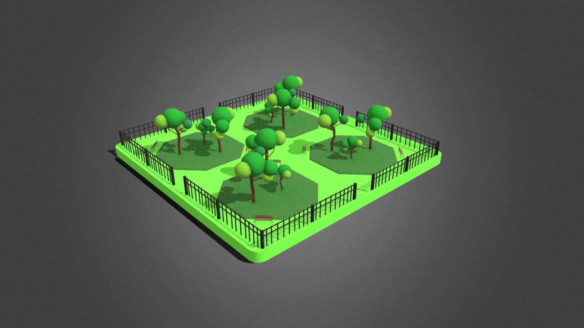 Cartoon Garden - Download Free 3D model by Y.Arslan (@Mccandless ...