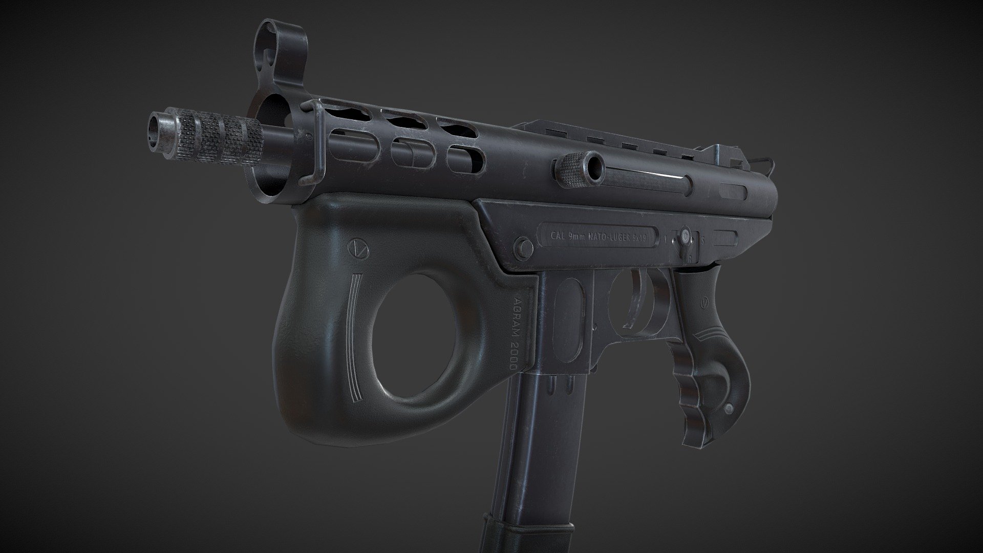 Agram 2000 submachine gun - Download Free 3D model by stayalivedudexxx [f55314d] - Sketchfab
