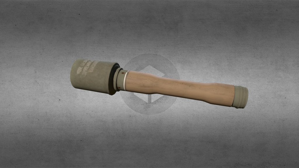 German WWII Stielhandgrenate - Download Free 3D model by JordanAlty ...