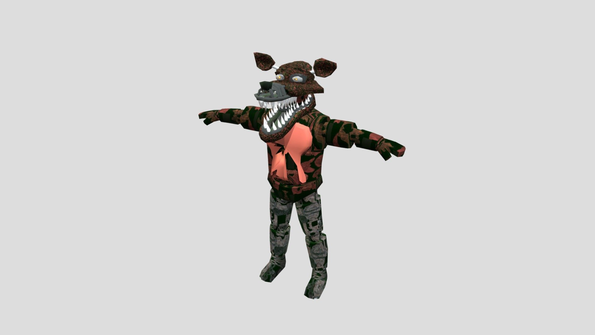 Roblox Nightmare Foxy Suit - Download Free 3D model by dantheman ...