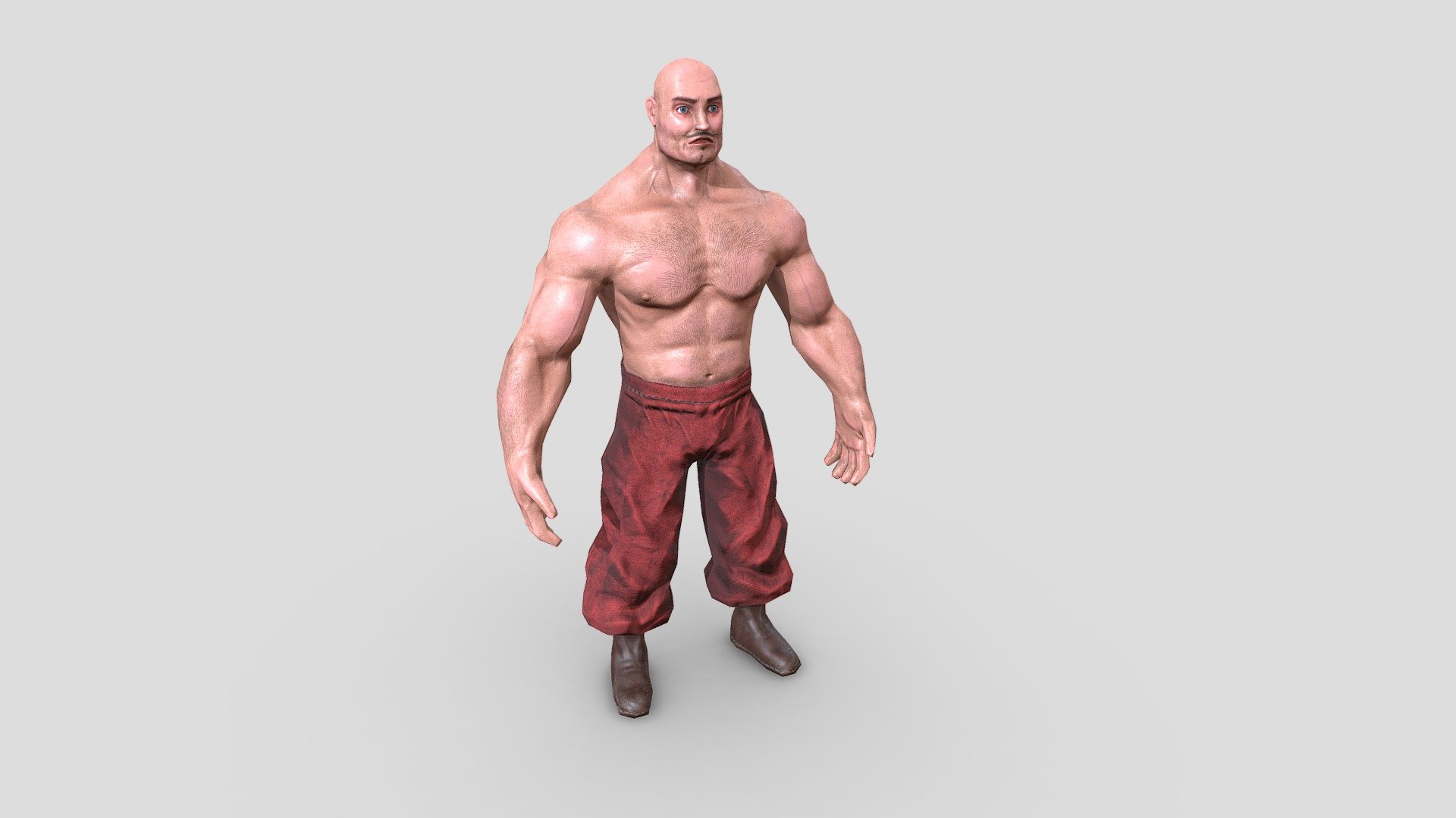 buffed low poly cossack character - 3D model by creosine [f555ada ...