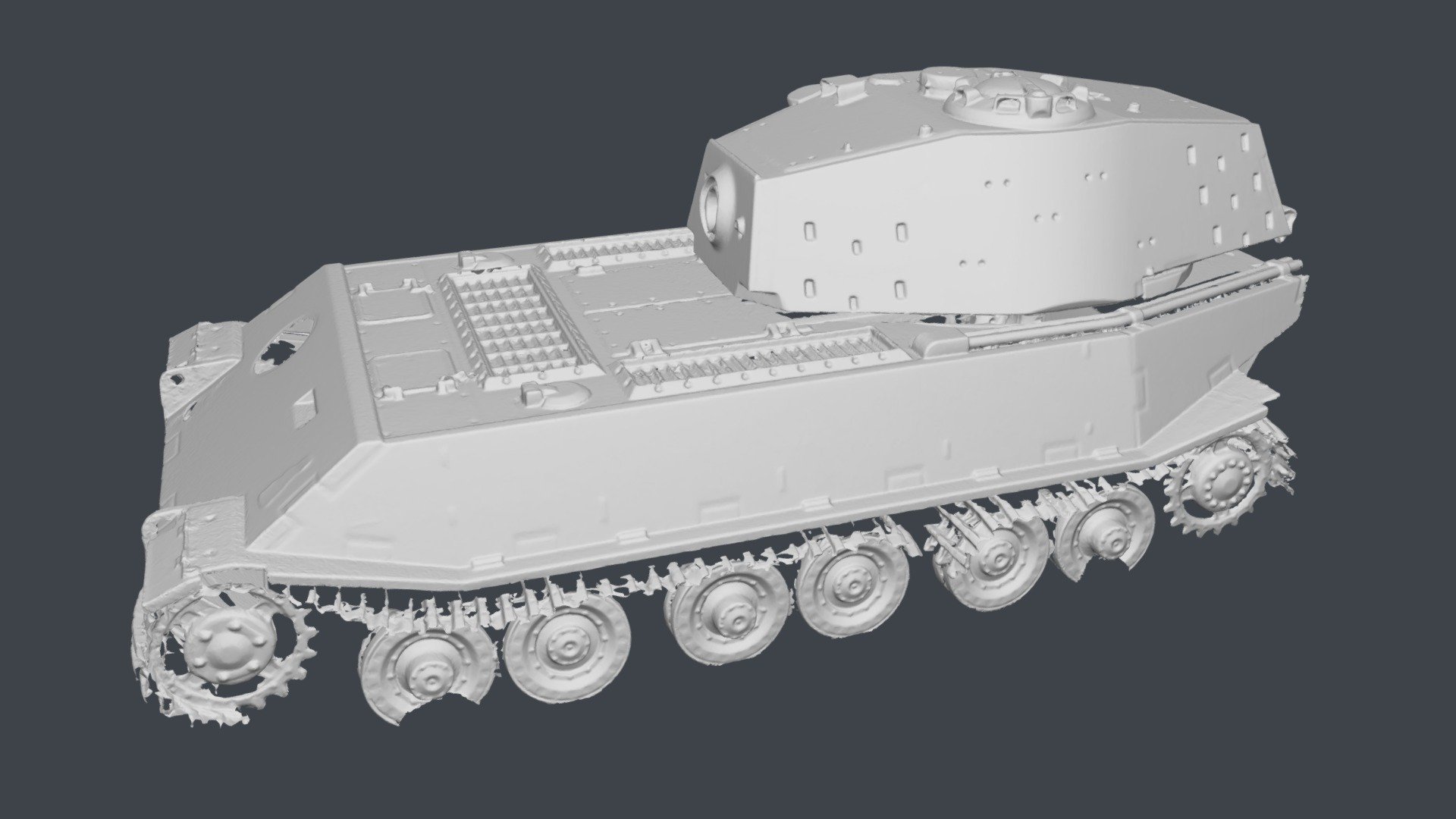 vk4502 tank - test scan with Einscan SE - 3D model by moggbomber ...