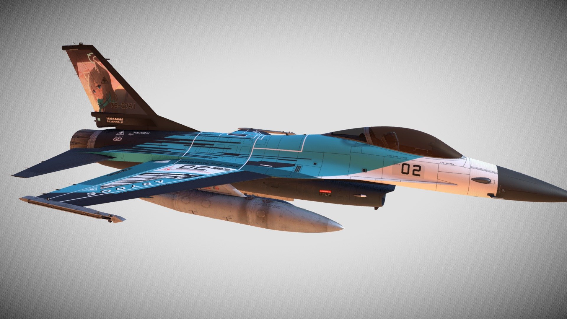 F-16A | Sunaookami Shiroko - 3D model by HT4Xsora (@ichigamerthailands ...