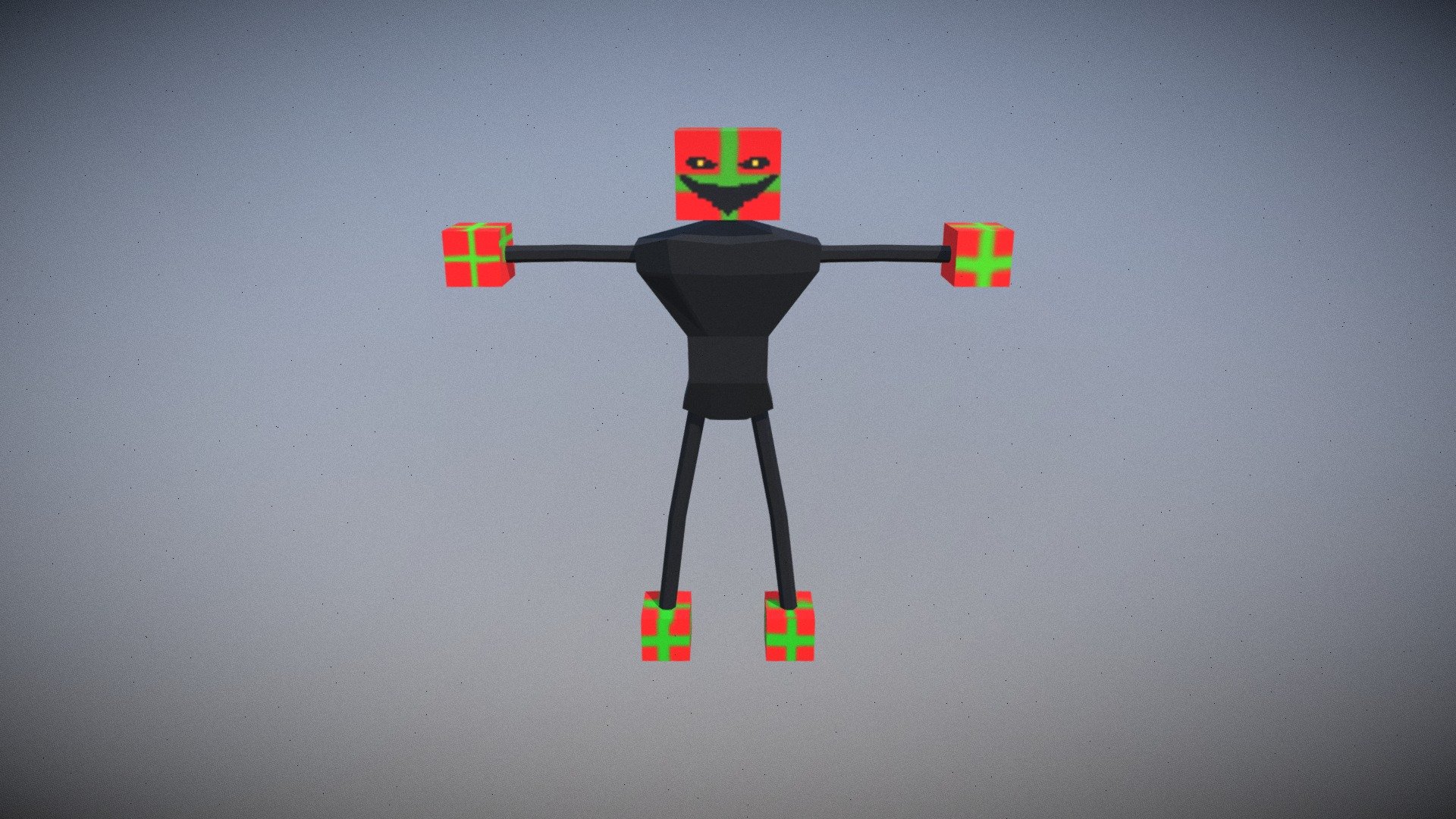 Gift man - Download Free 3D model by klomoll [f56d141] - Sketchfab