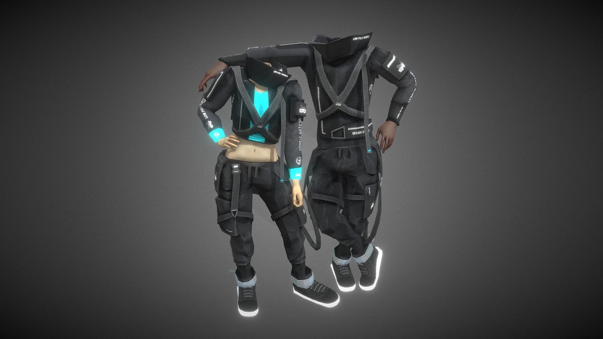 TechWear Digital Clothing | Union Avatars - 3D model by Low Poly Models ...
