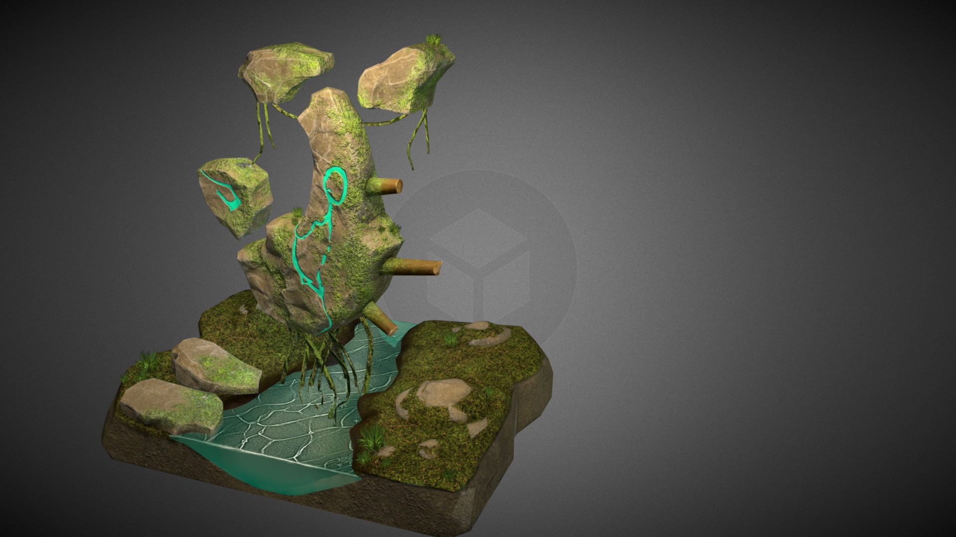 Floating Rock Runes - 3D model by Hanna Marmol (@Hanna_Marmol) [f5725fa ...