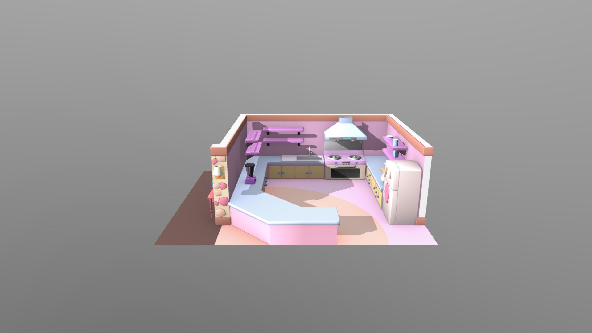 Cartoon kitchen Props and Environment - 3D model by Cartoon Props ...