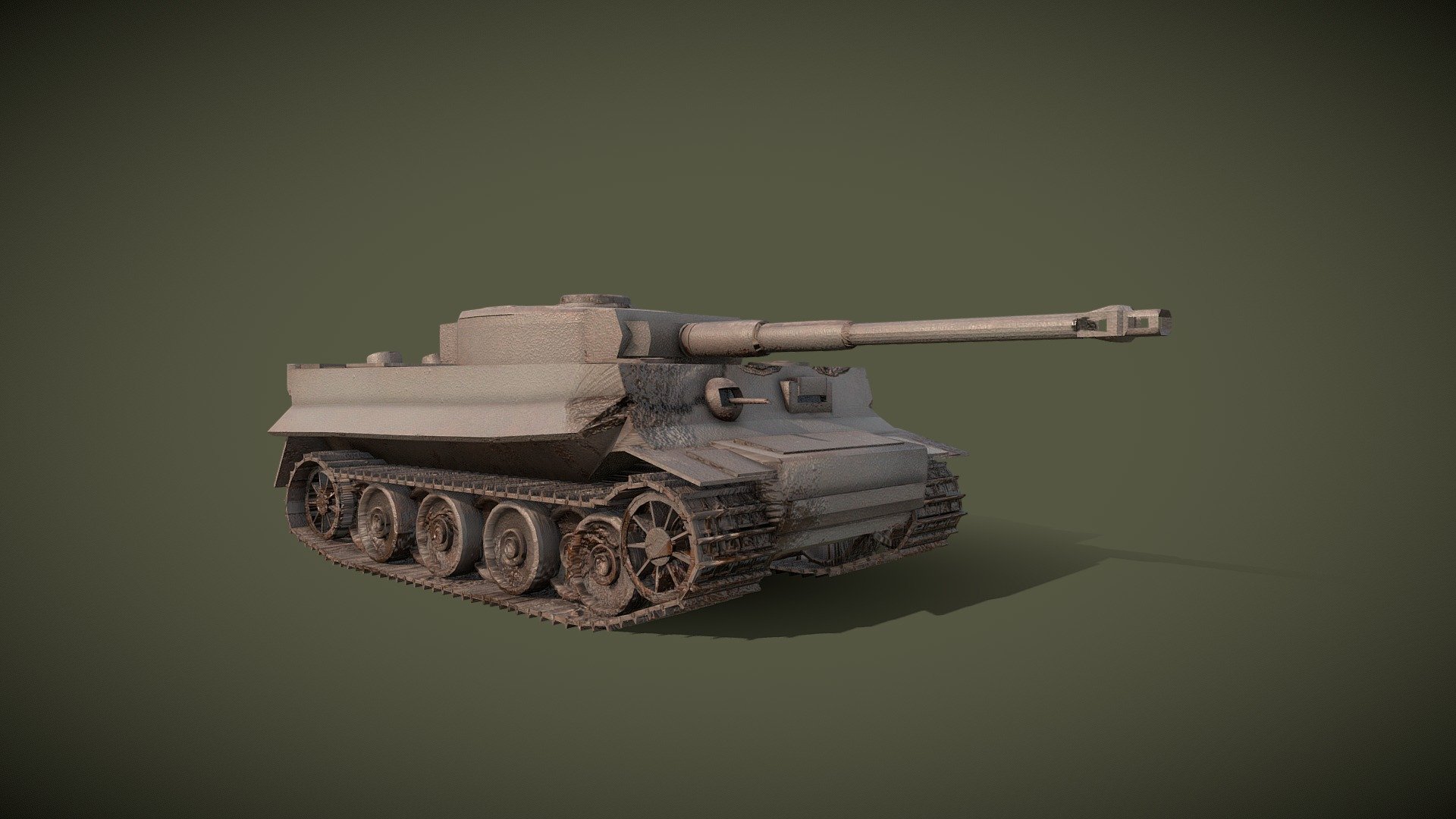 WW2 German Tiger Tank - 3D model by Spencer Cabral (@spoonthehero ...