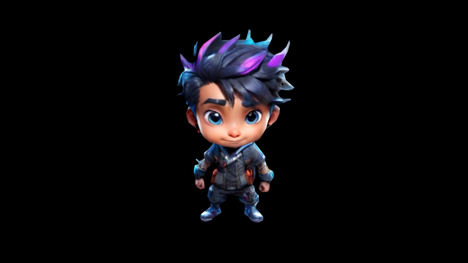 "An Animated Sprite with Unique Hairstyles and A - Download Free 3D ...