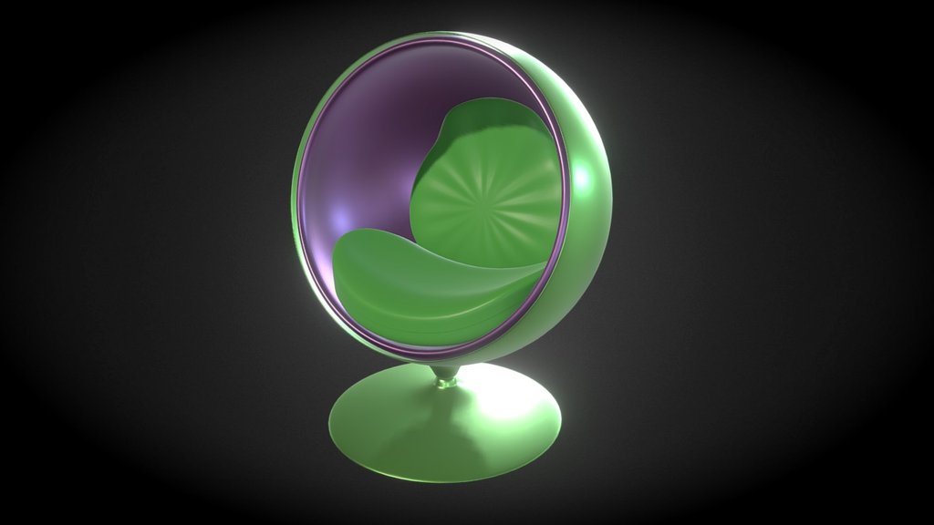 Spherical modern chair - 3D model by Deanora [f578bd9] - Sketchfab