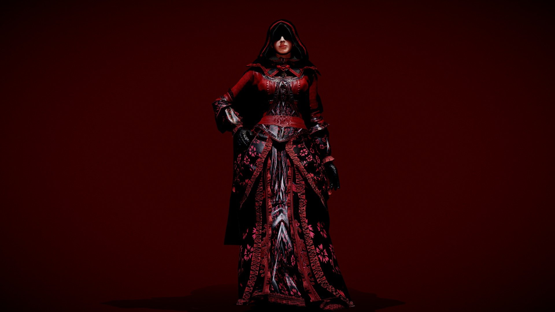 Mysterious Victorian Gothic Woman - 3D model by patromes [f57bbd5 ...