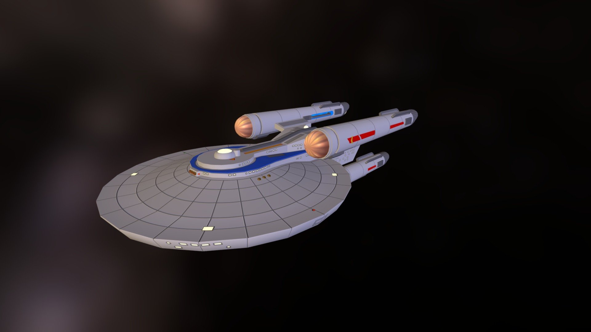 Federation New Heavy Cruiser - 3D model by CMDBob [f57bd52] - Sketchfab