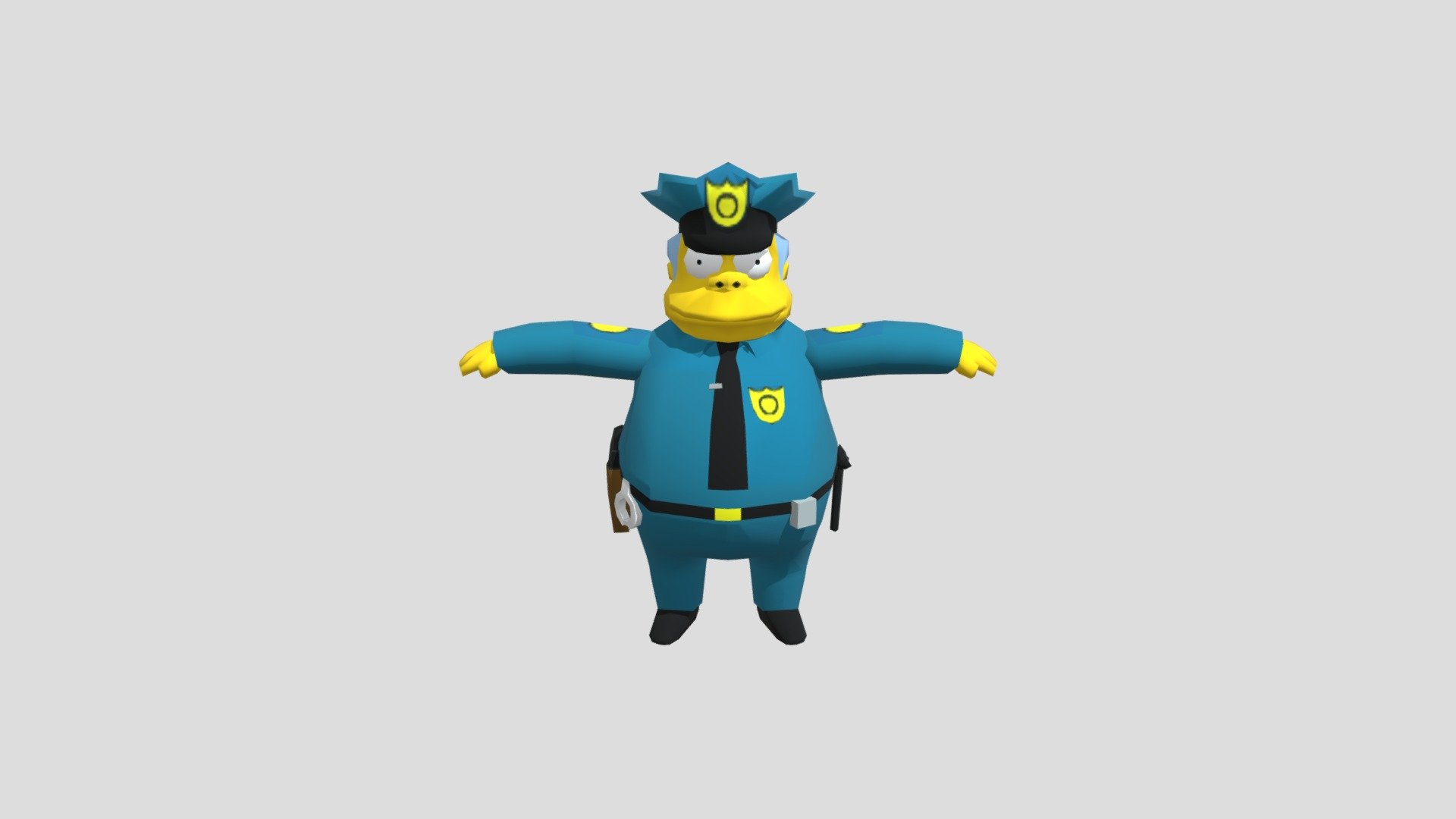 The Simpsons Hit & Run - Chief Clancy Wiggum (1) - 3D model by ...
