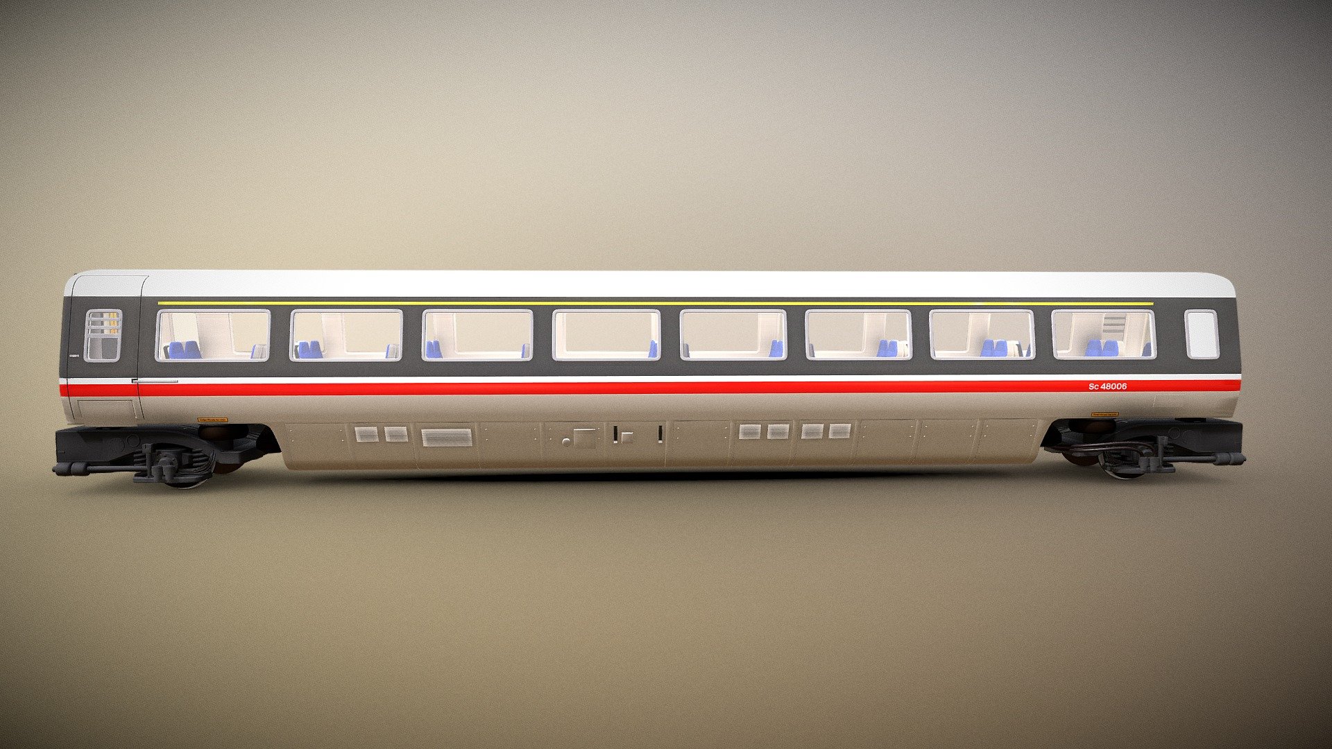 Train - British Rail APT 1st Class Carriage - Download Free 3D model by ...