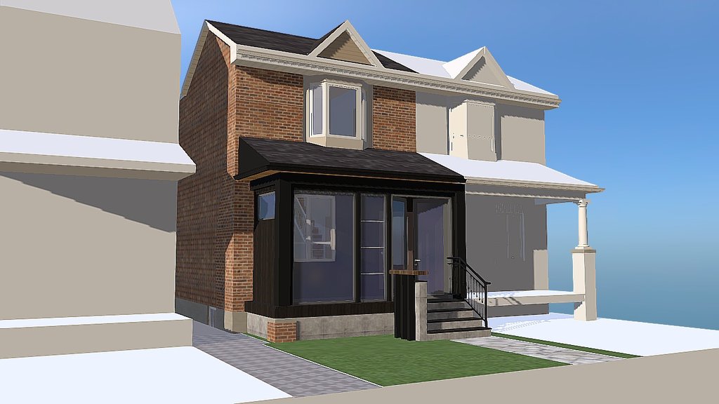 08-28 Front Porch Opt4 01182016 - 3D model by Cadaxx Design (@cadaxx ...