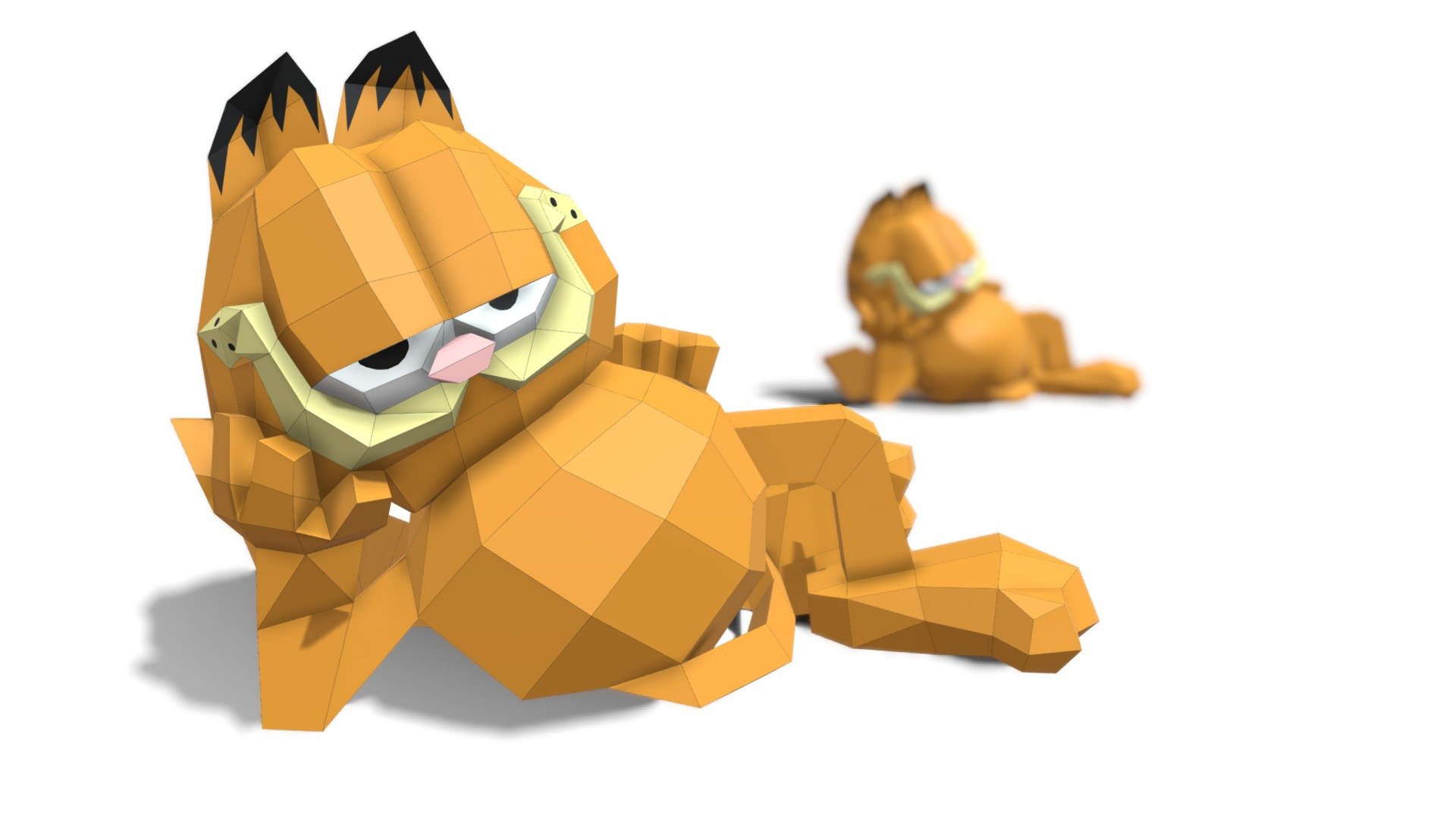 Garfield cat - 3D model by PAPERstuff (@Vitaly..Voronov) [f582c62 ...