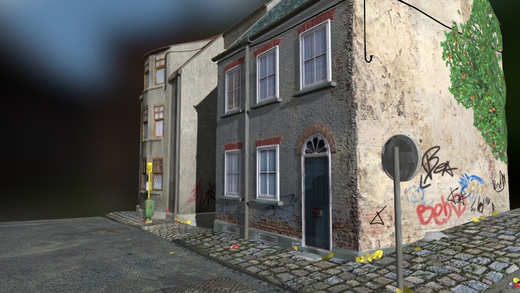 Street corner - 3D model by cundole [f58ac7f] - Sketchfab