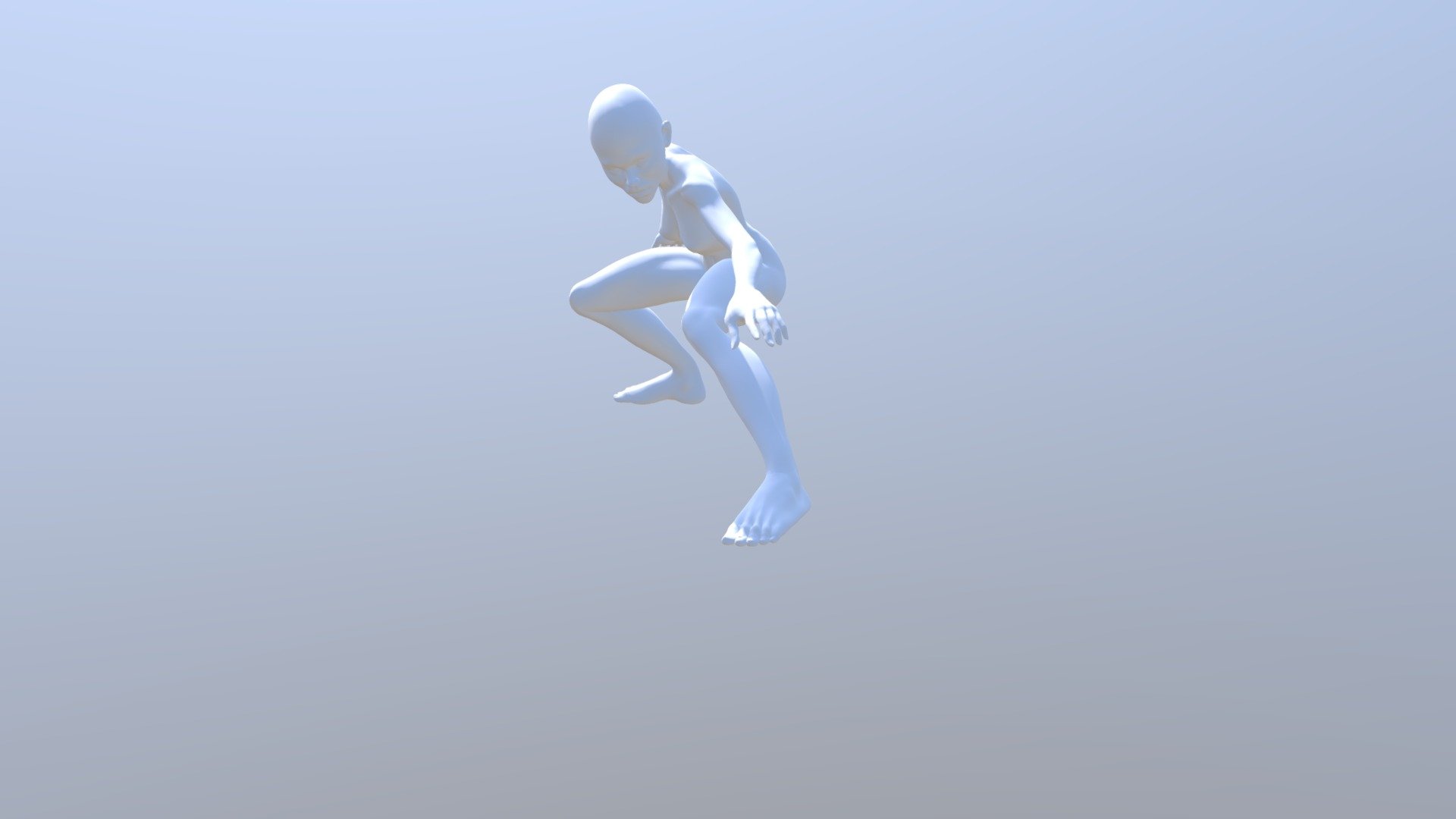 Female Crouch Pose - 3D model by KHG [f591e4c] - Sketchfab