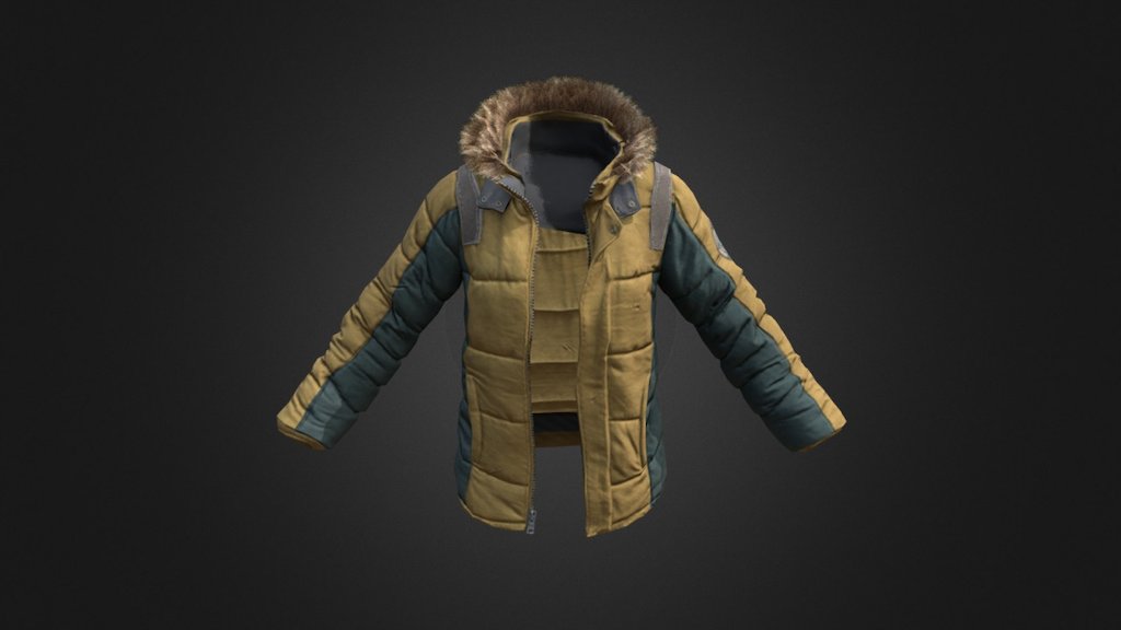 Padded Jacket (Khaki) | PUBG - 3D model by pubgitems.info (@pubgitems ...