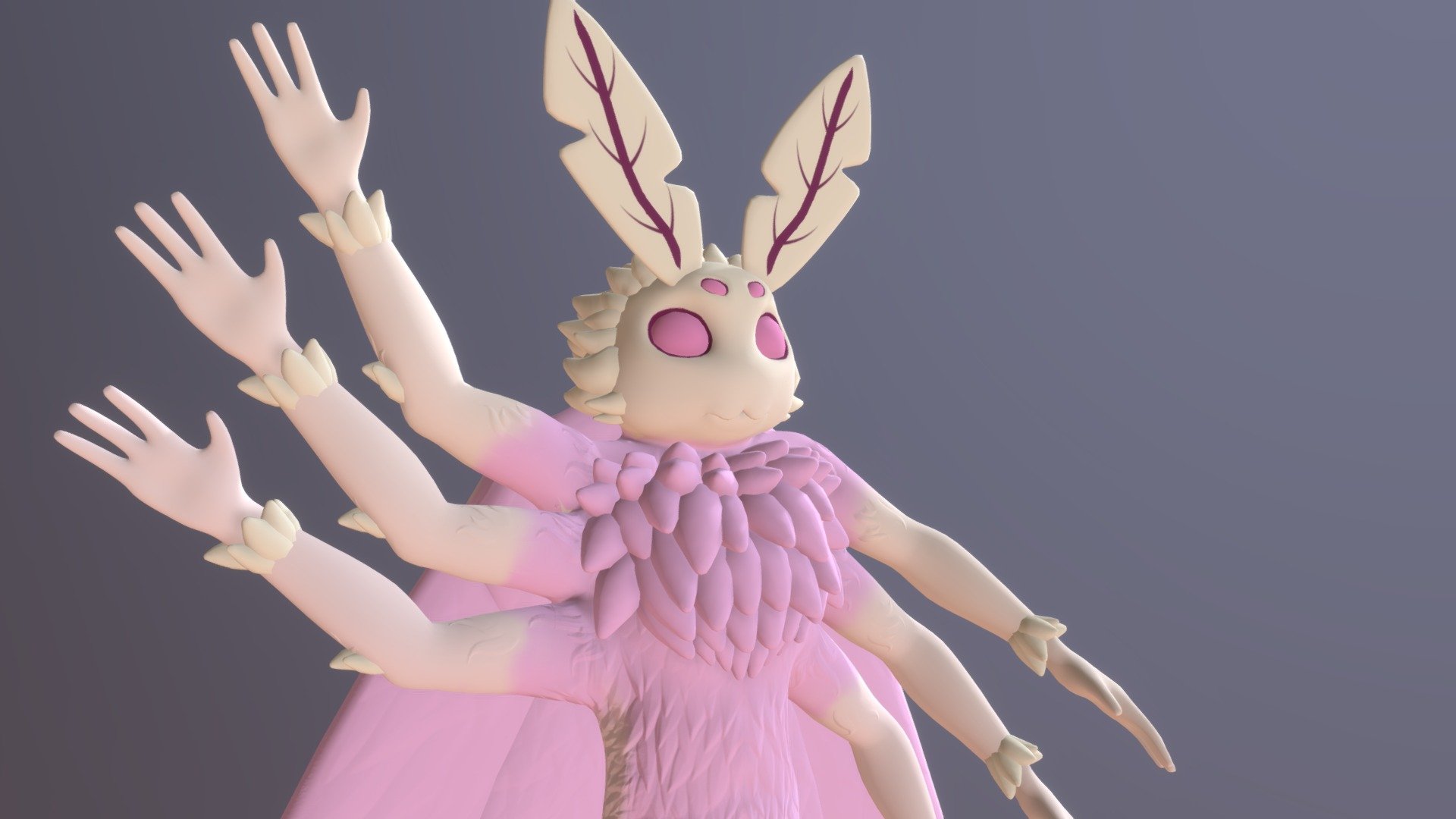 Furry Moth - 3D model by Zackery (@Zackeryfur) [f59394c] - Sketchfab