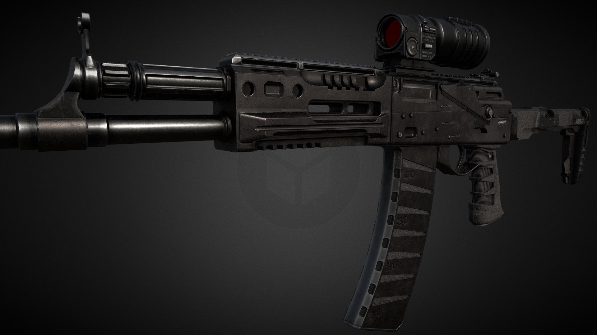 AK-12 - 3D model by _voxel_ [f593e55] - Sketchfab