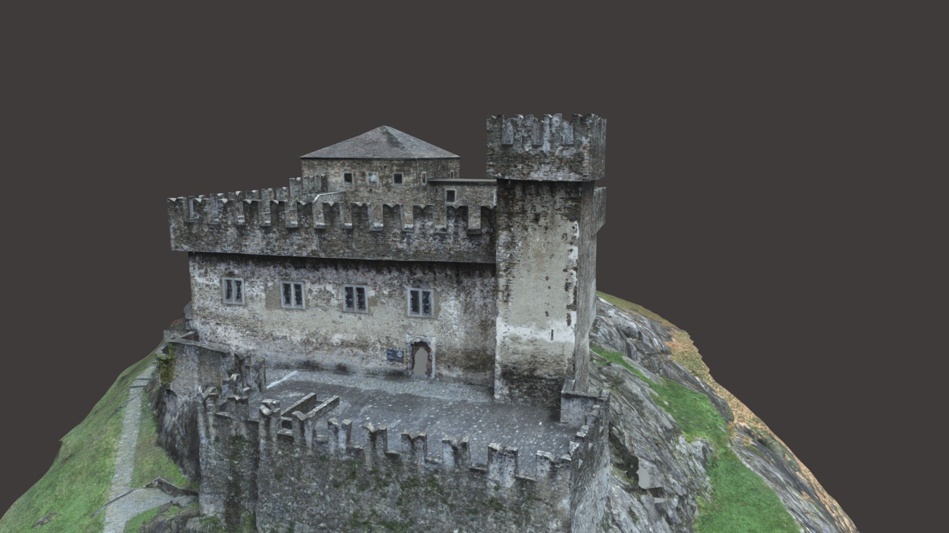 17317_Bellinzona_Sasso Corbaro - 3D model by Studio d'ingegneria ...