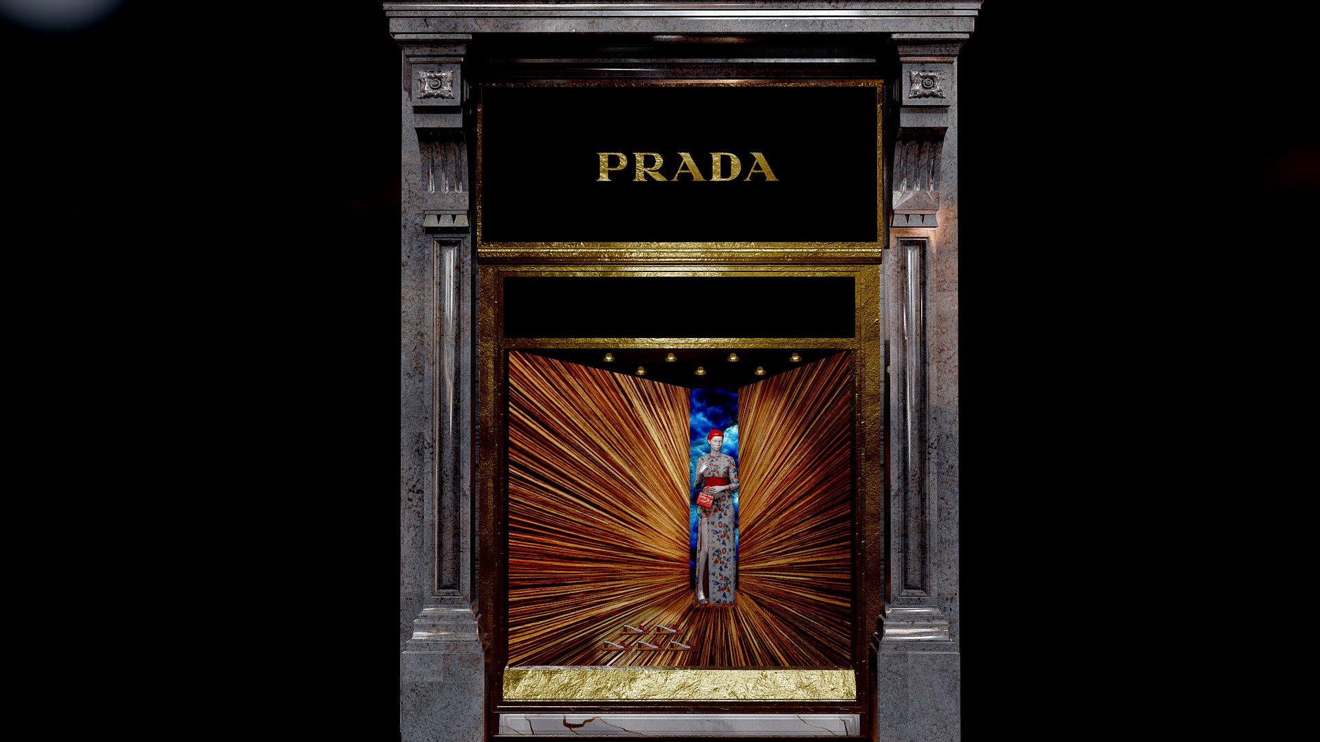 Prada window display (escaparate) - Corners - 3D model by vmmaniac ...