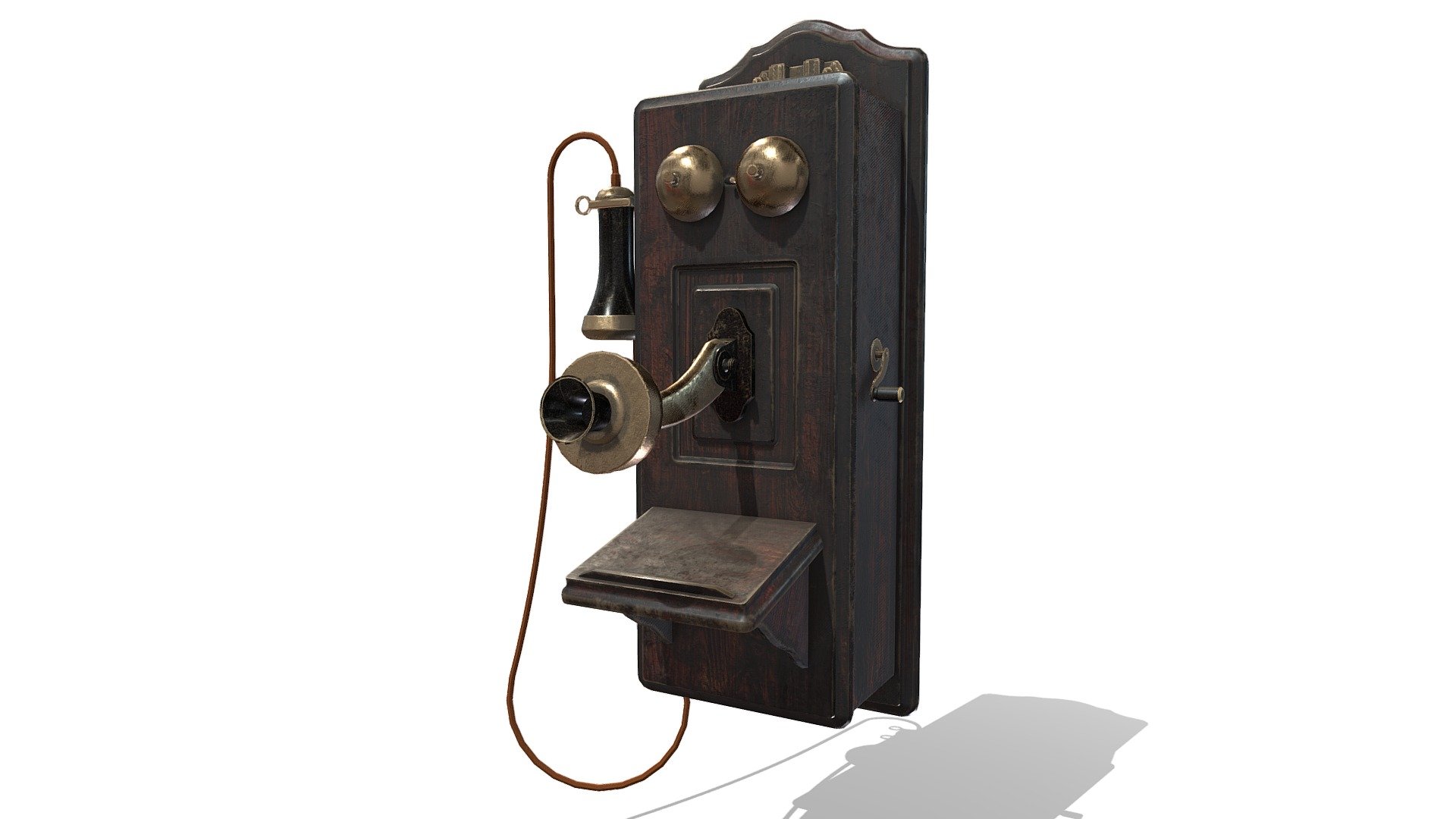 Old, Vintage, Antique Phone / Telephone - Buy Royalty Free 3D model by ...