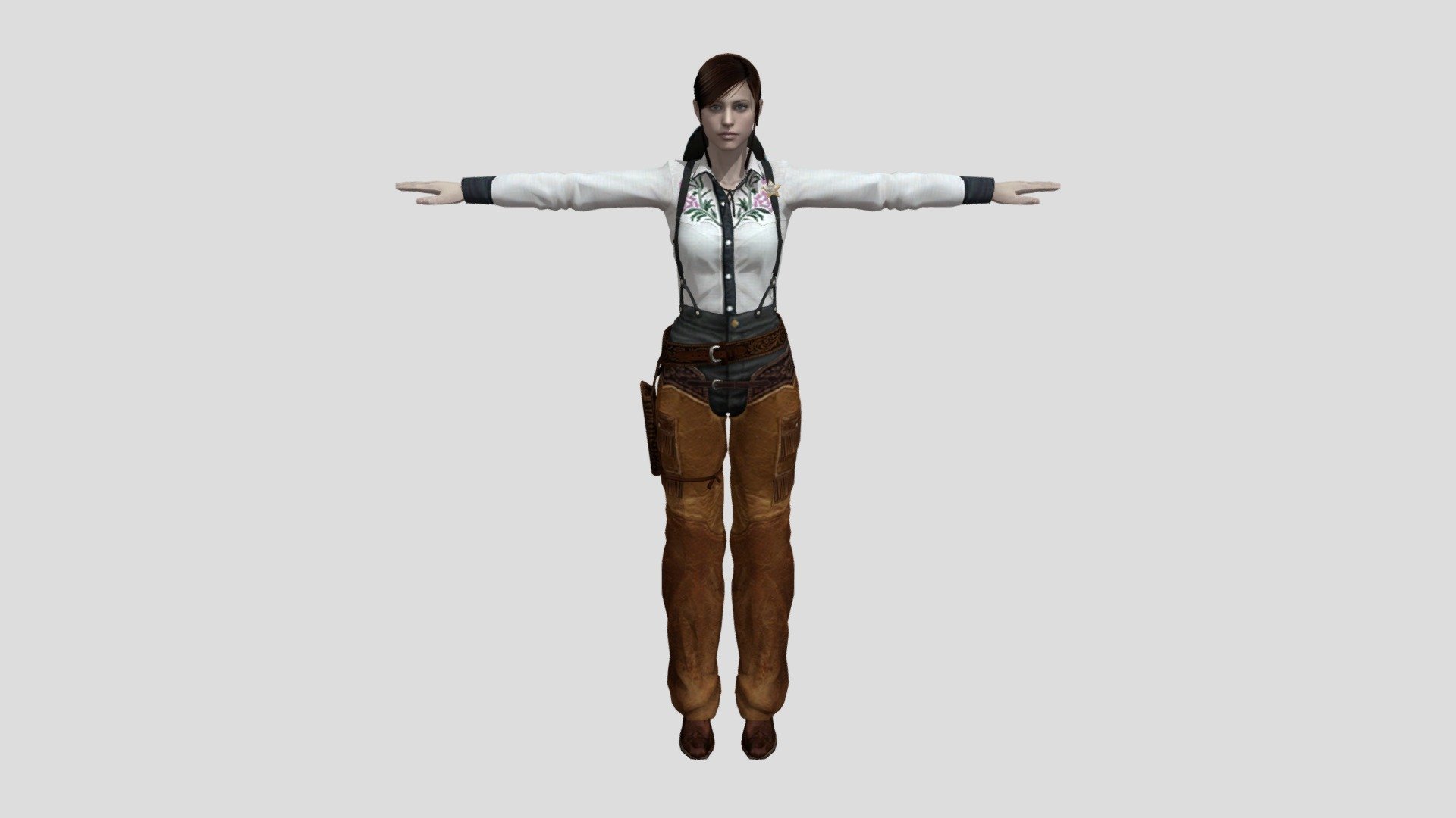 Claire Redfield Cowboy - The Darkside Chronicles - Download Free 3D ...