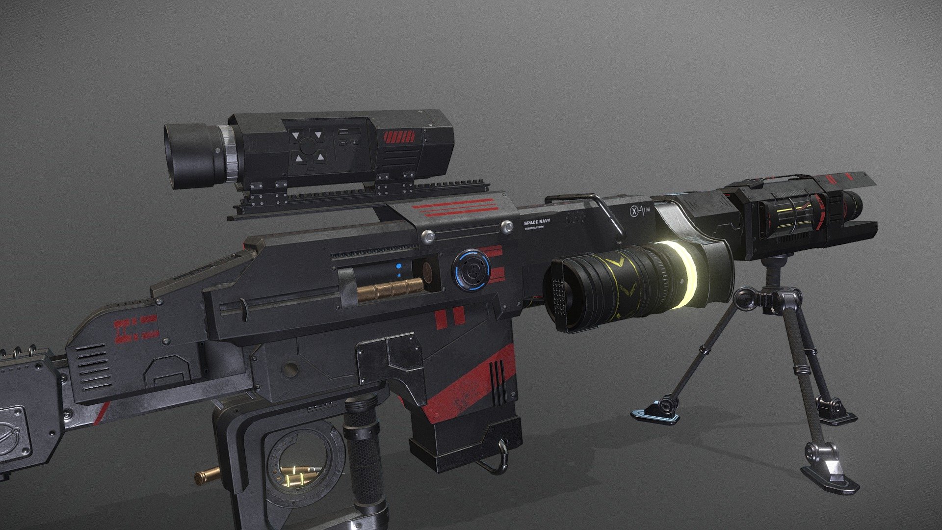Sniper Space -Navy X-AIM - Buy Royalty Free 3D model by EndermaxSokaris ...