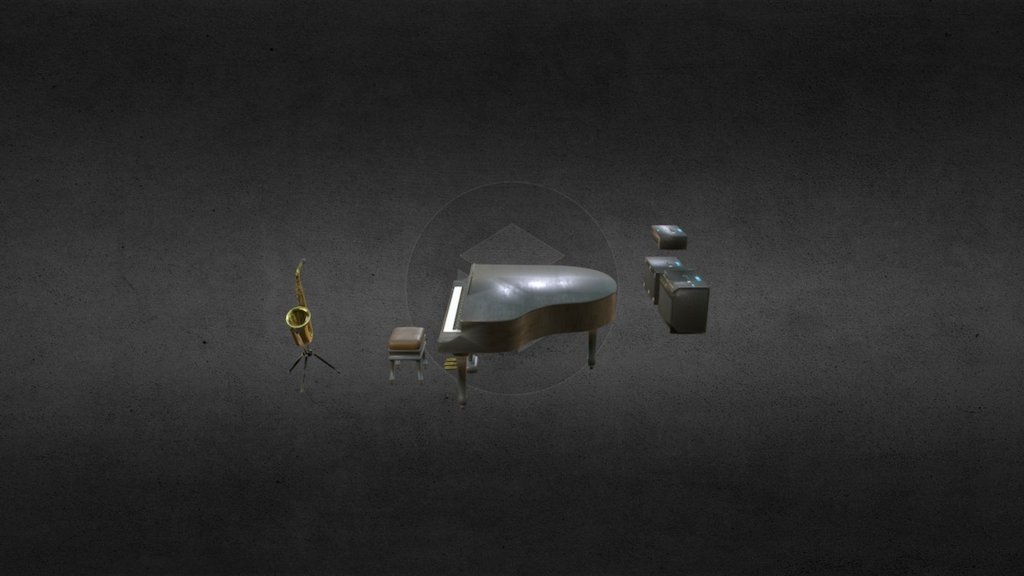 Wzmacniacze, saksofon, pianino - 3D model by LunarCult [f5acbd2 ...