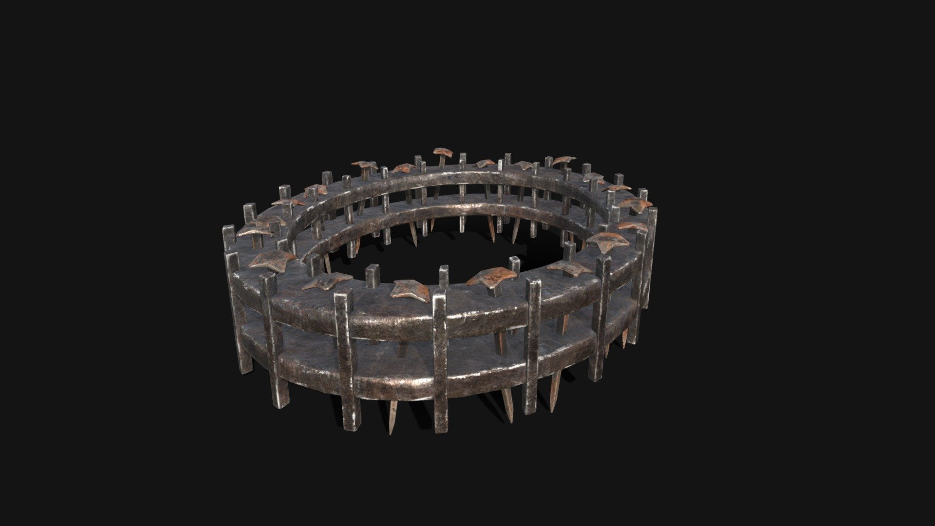 Medieval Head Nail Crown - Buy Royalty Free 3D model by Clockwork ...