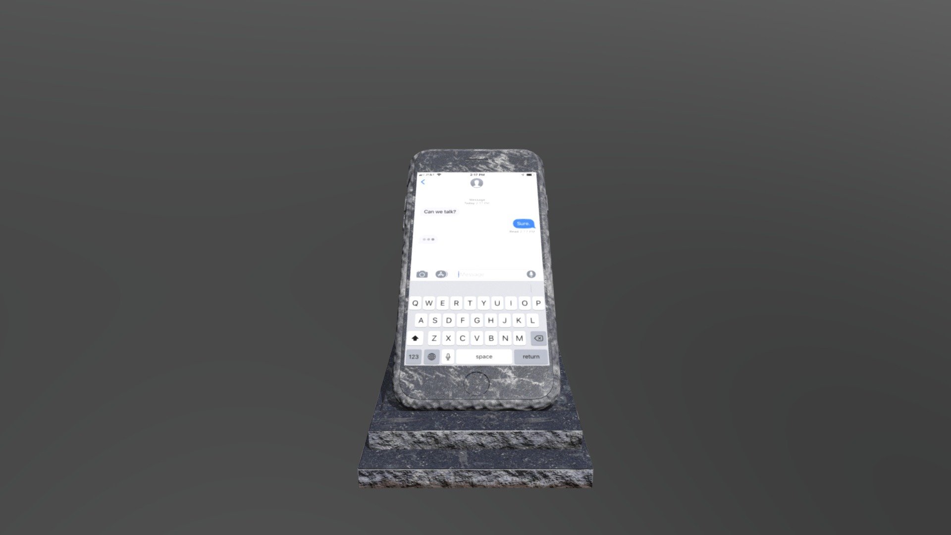 Phone Gravestone - 3D model by Nicholas Sharp (@elessar7) [f5b083e ...