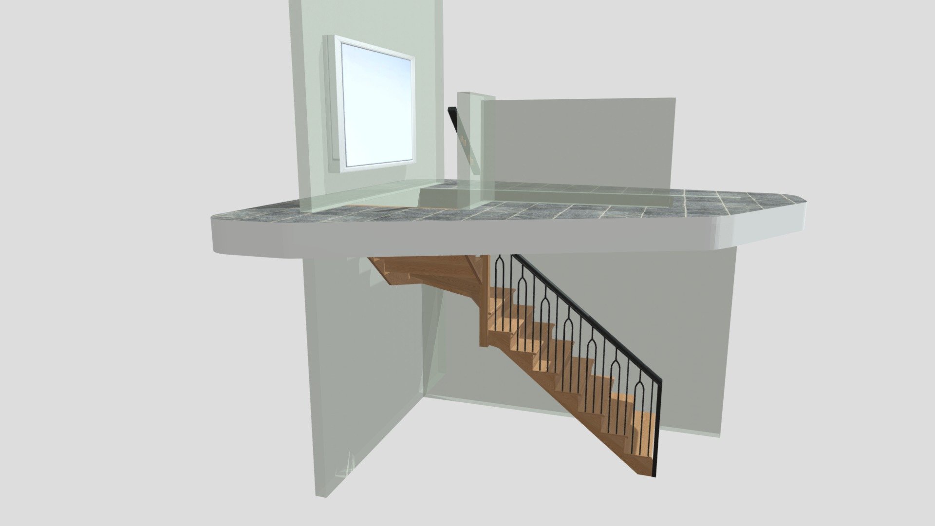 Wood winder with metal rail - Download Free 3D model by www ...