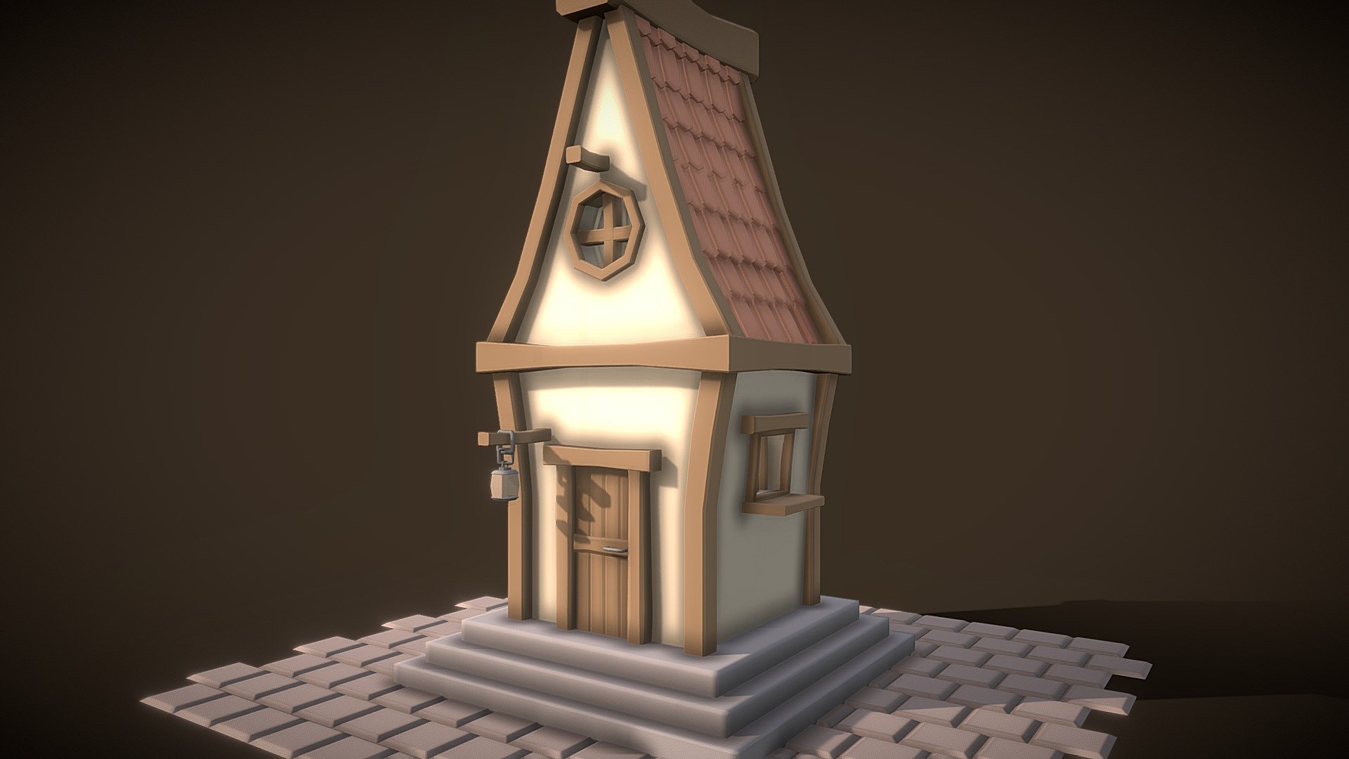 Stylized Medieval House - Download Free 3D model by Karthik Naidu ...