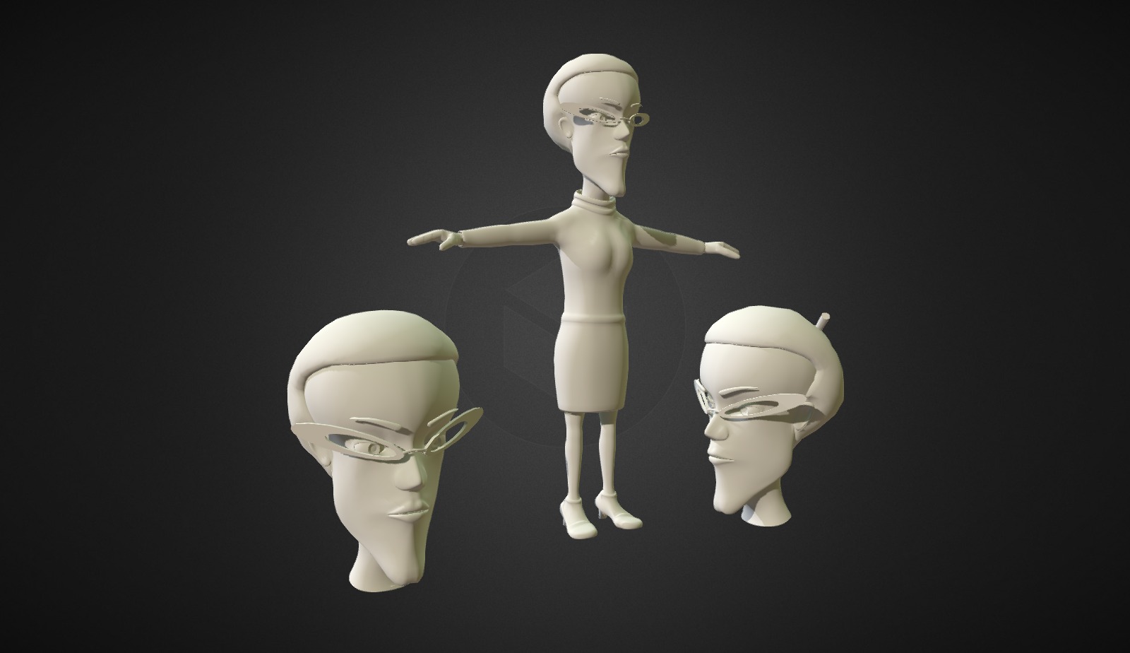 Animation Model - Woman - 3D model by MarcRichmond [f5bafe7] - Sketchfab