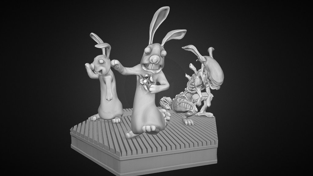 Rabbits from Wallace & Gromit meets Alien - 3D model by Jakob Baldwin ...