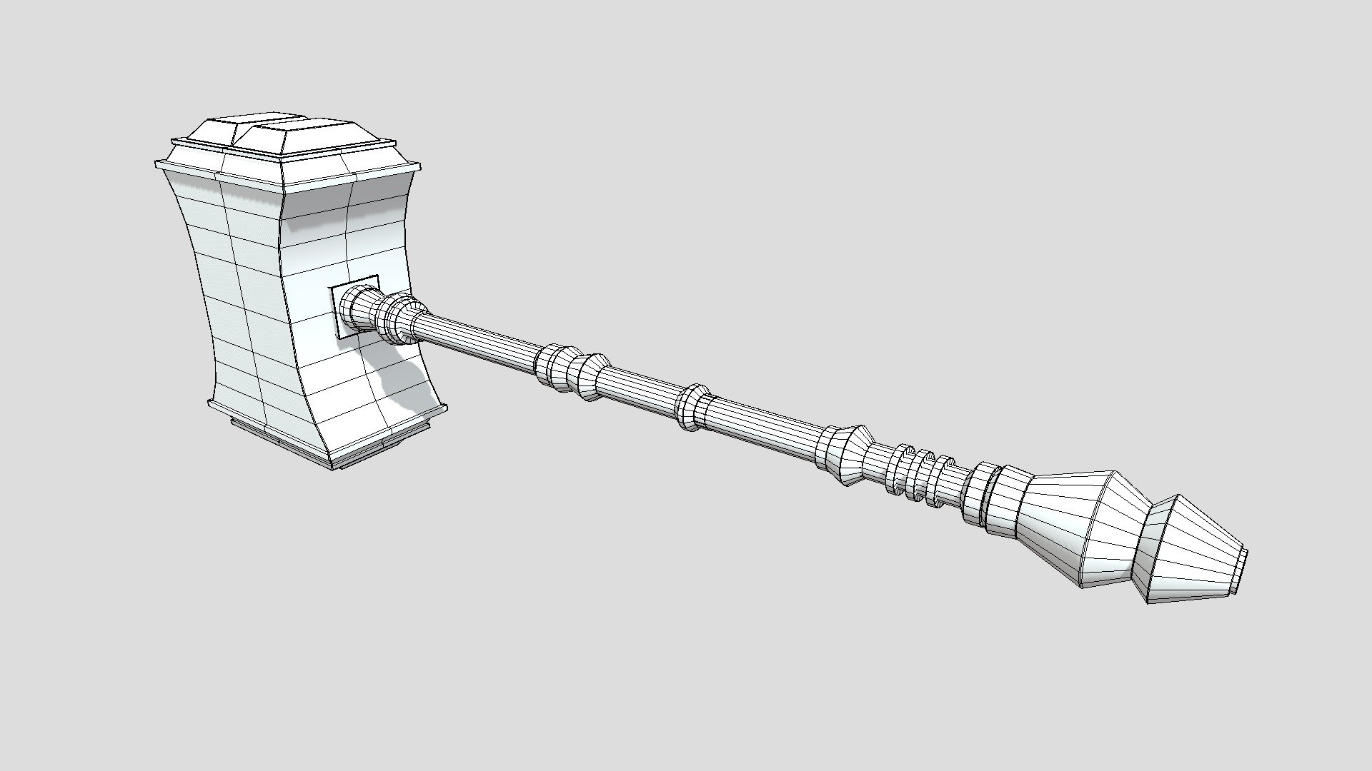 hammer wireframe - 3D model by ahmadtaqiuddin [f5c1874] - Sketchfab
