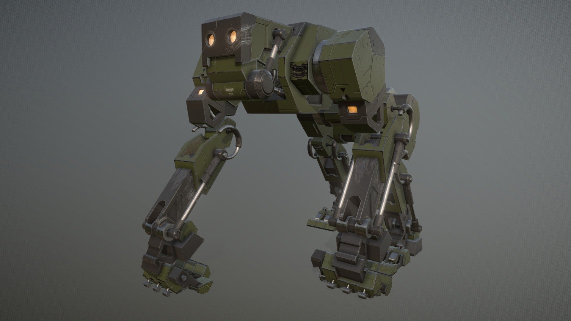 Ape Lava Robot (Animated) - 3D model by Rushyit [f5c37f7] - Sketchfab