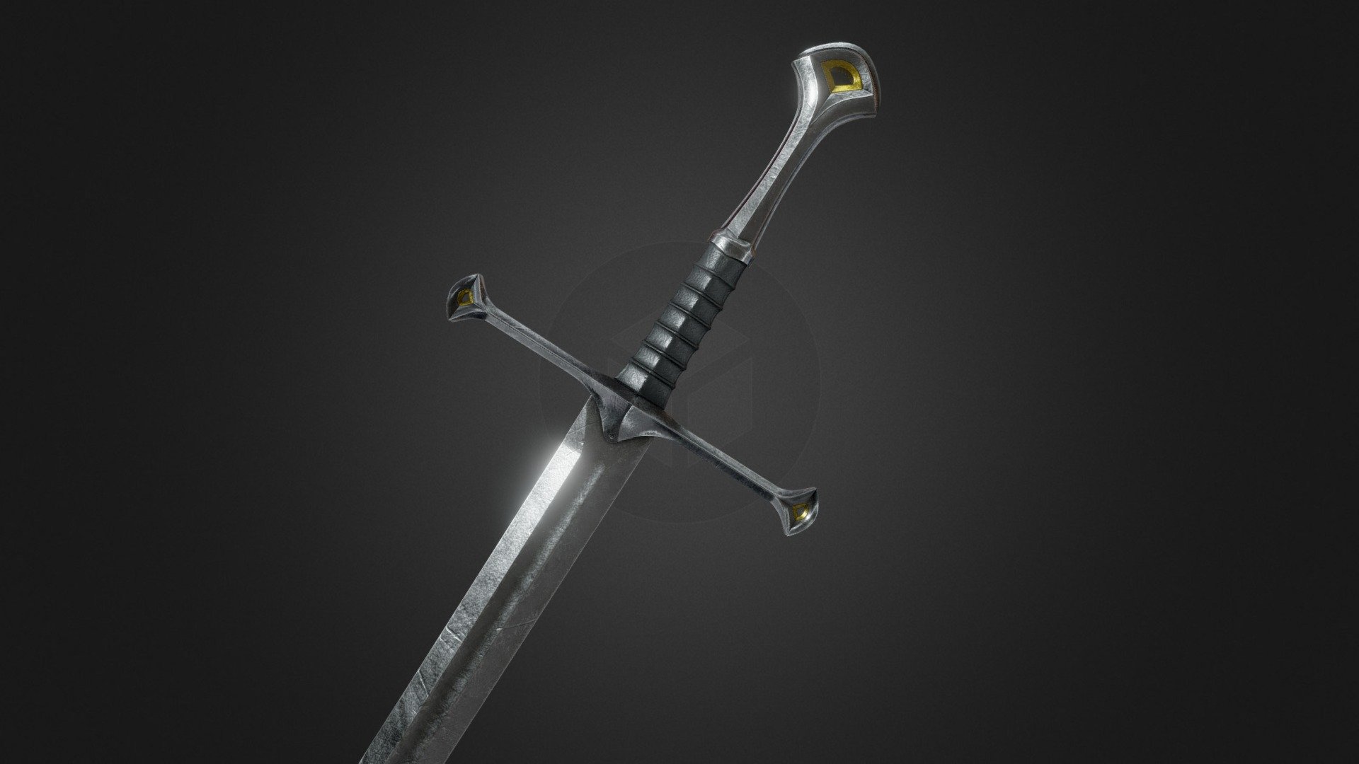 Anduril Sword - The Lord of the Rings (LOTR) - Download Free 3D model ...
