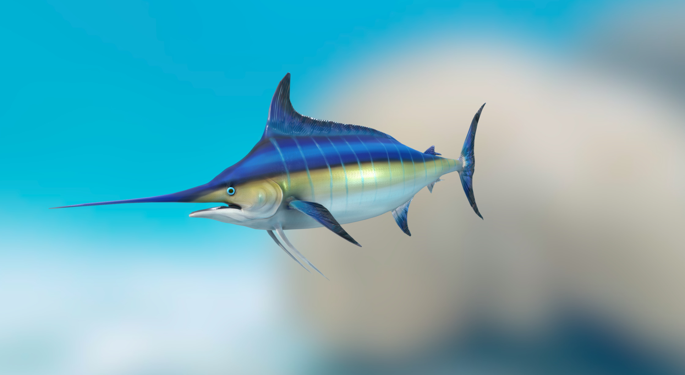 Marlin (Swordfish) - 3D model by 50calbr [f5c8988] - Sketchfab