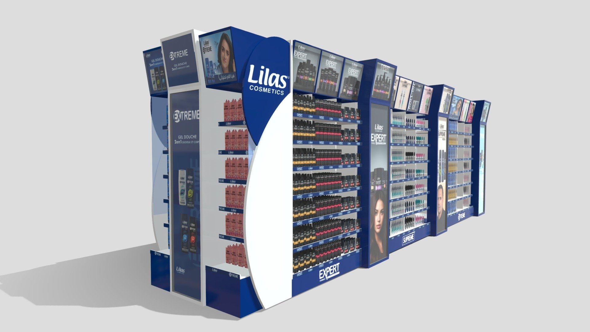 Lilas Cosmetics Display Stand - 3D model by raofnaaji [f5ca0f2] - Sketchfab