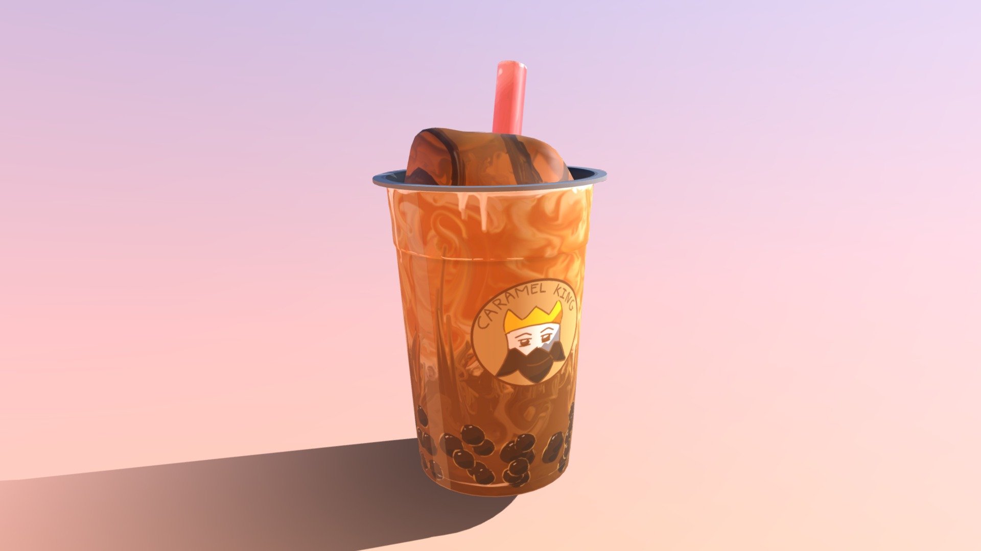 Caramel_BubbleTea - 3D model by elroy.leeyx [f5d1876] - Sketchfab