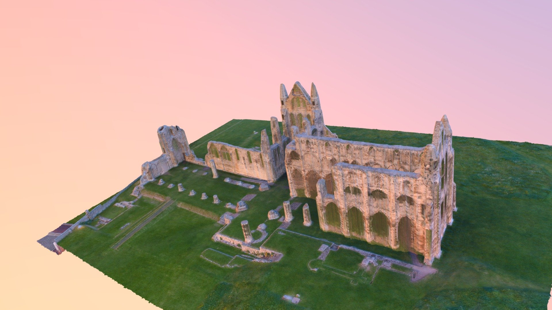Whitby Abbey - 3D model by skyfilming [f5d807c] - Sketchfab